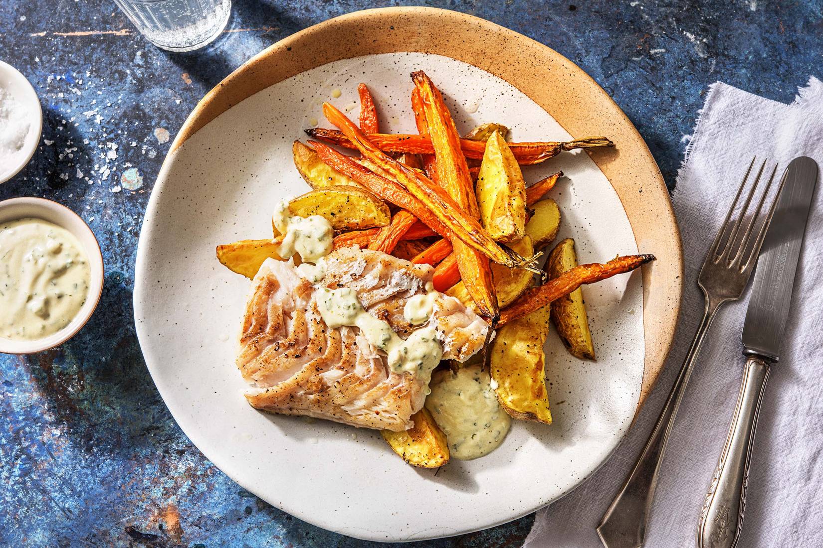 Filet de cabillaud sauce à la ciboulette · Base de données HelloFresh