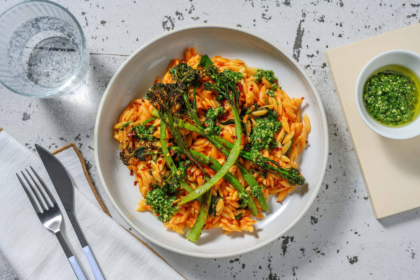 Sun-Dried Tomato Orzo and Roasted Tenderstem® · HelloFresh Database