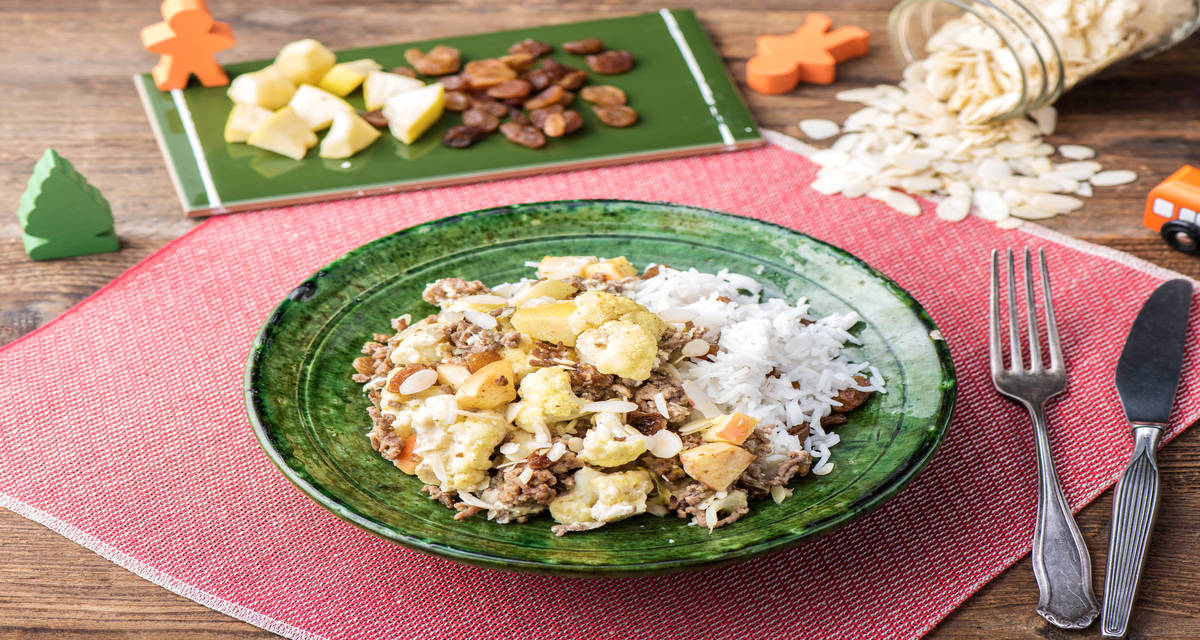 Zuid-Afrikaanse boboti met rundergehakt, bloemkool en rijst Recept ...