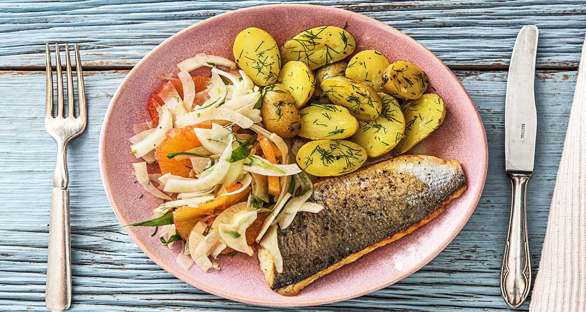 Dillekrieltjes met gebakken dorade Recept | HelloFresh