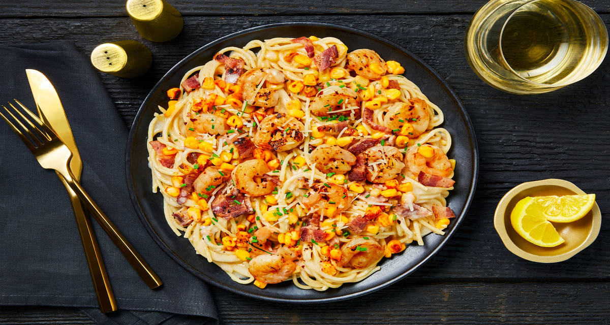 Creamy Shrimp & Bacon Spaghetti Recipe | HelloFresh