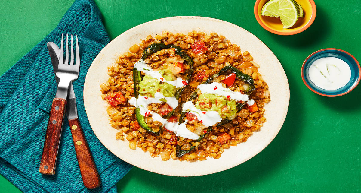 Mexi-Cauli Rice Stuffed Poblanos Recipe | HelloFresh