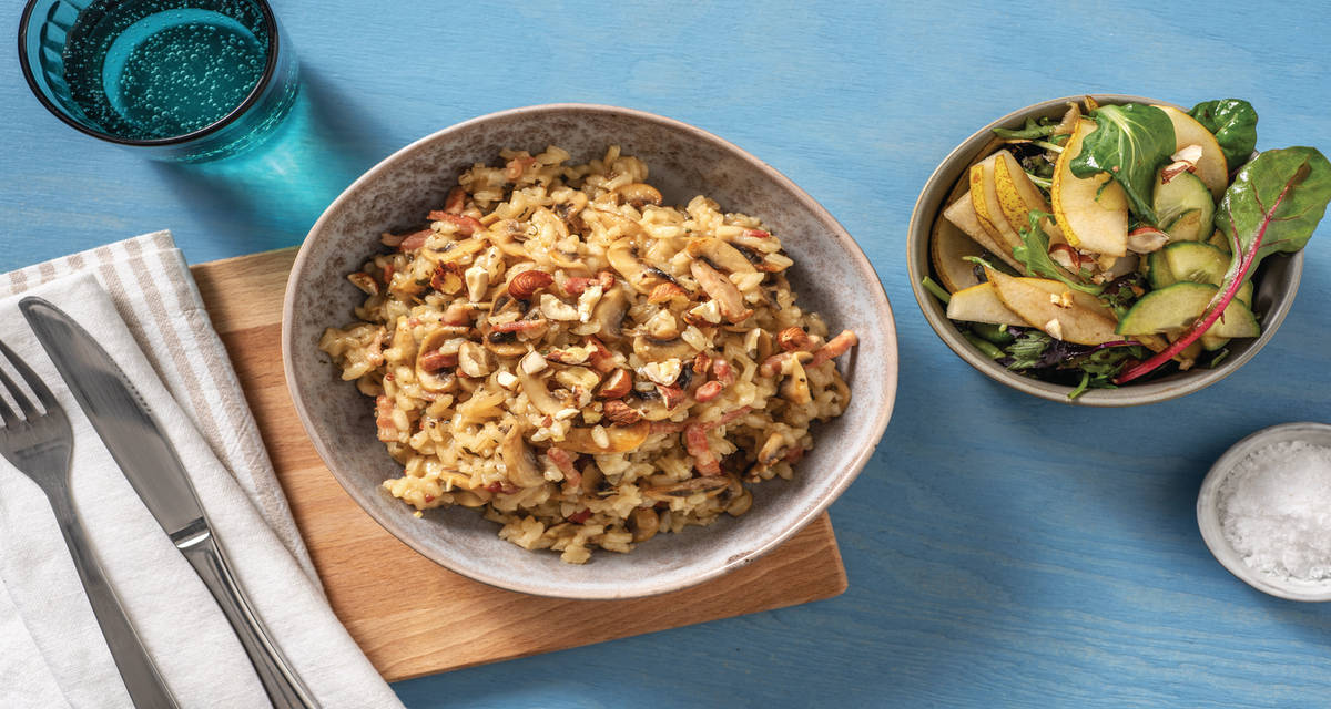 Baked Bacon, Mushroom & Sage Risotto Recipe | HelloFresh