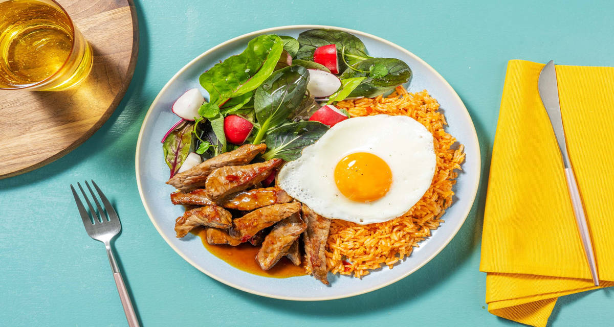 Bò lôc lac : bœuf à la cambodgienne Recette | HelloFresh