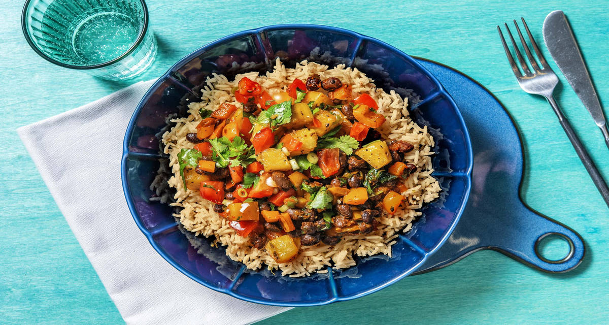 Caribbean Black Bean and Coconut Rice Bowl Recipe | HelloFresh