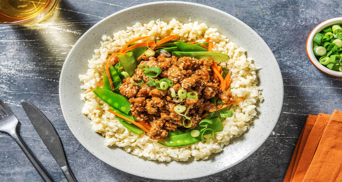 Sesame Ground Pork Bowl Recipe | HelloFresh