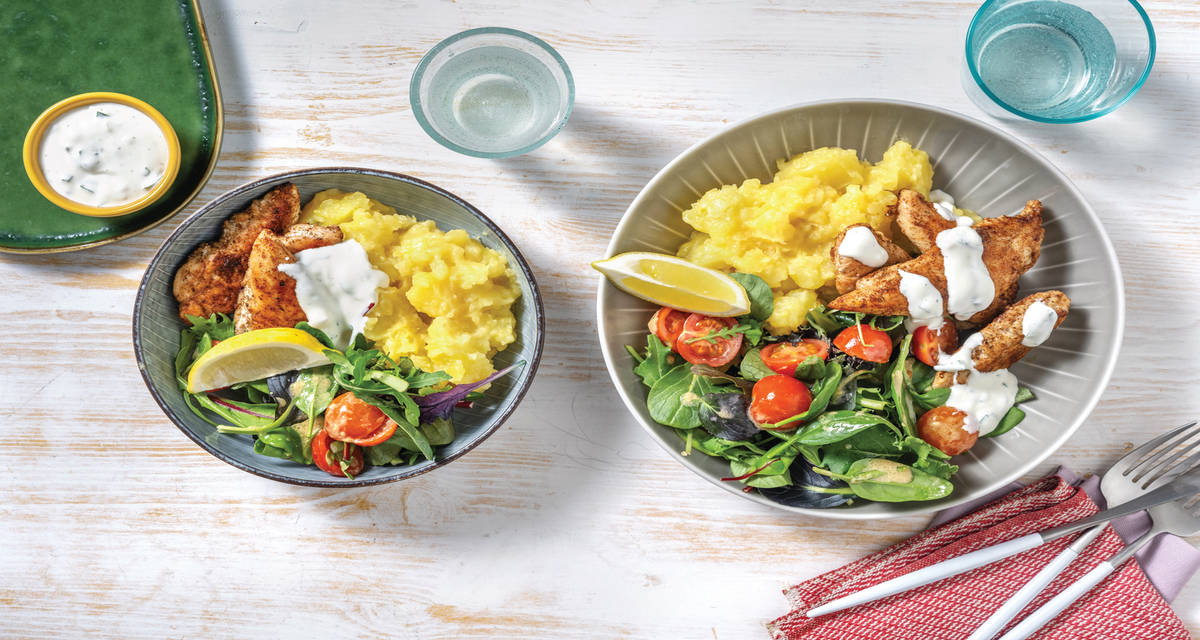 Chicken Tenders & Crushed Lemon Potatoes Recipe | HelloFresh