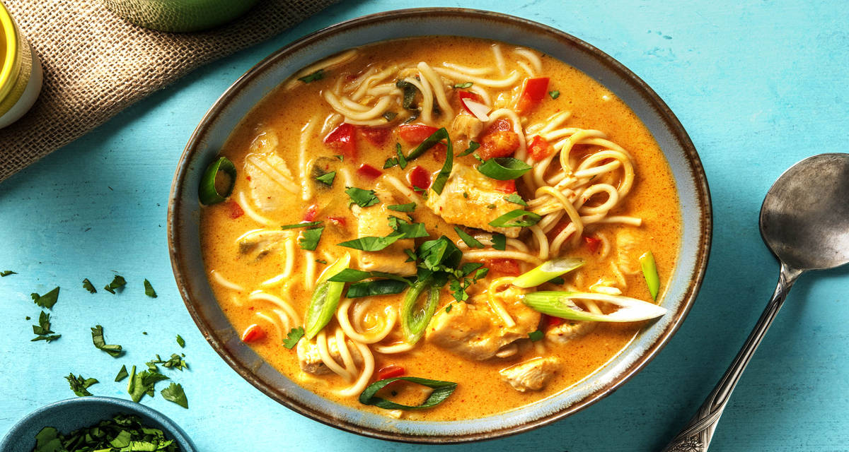 Chicken Laksa with Noodles & Corn Recipe | HelloFresh