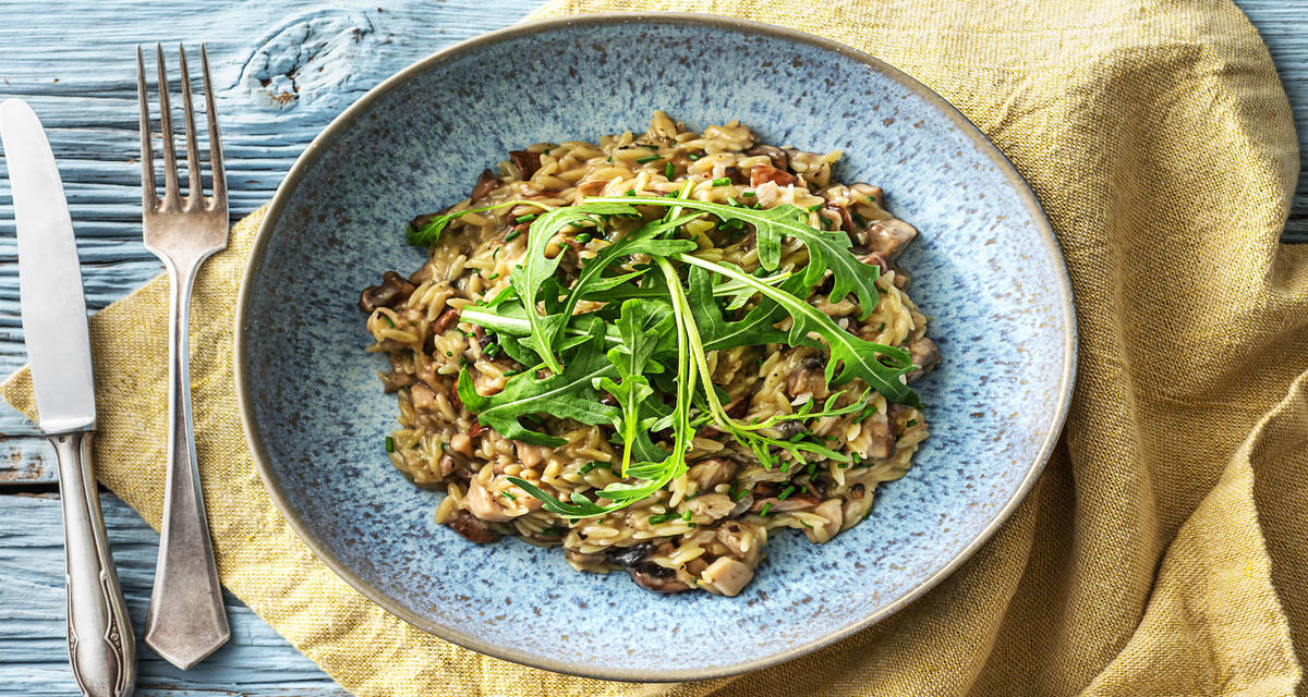 Chicken and Mushroom Orzotto Recipe | HelloFresh