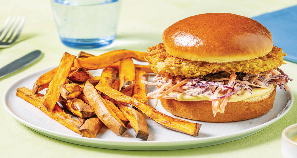 Corn Chip-Crumbed Chicken Burger Recipe | HelloFresh