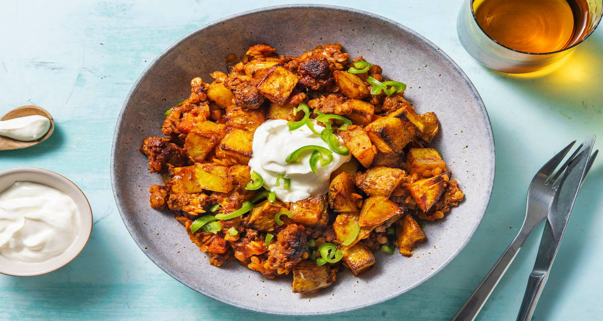 Crispy Potato Topped Lamb Rogan Josh Recipe | HelloFresh