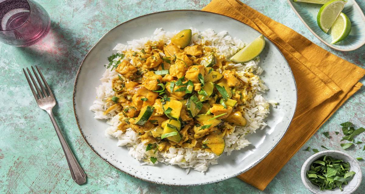 Fragrant Chicken Curry with Limey Rice Recipe | HelloFresh