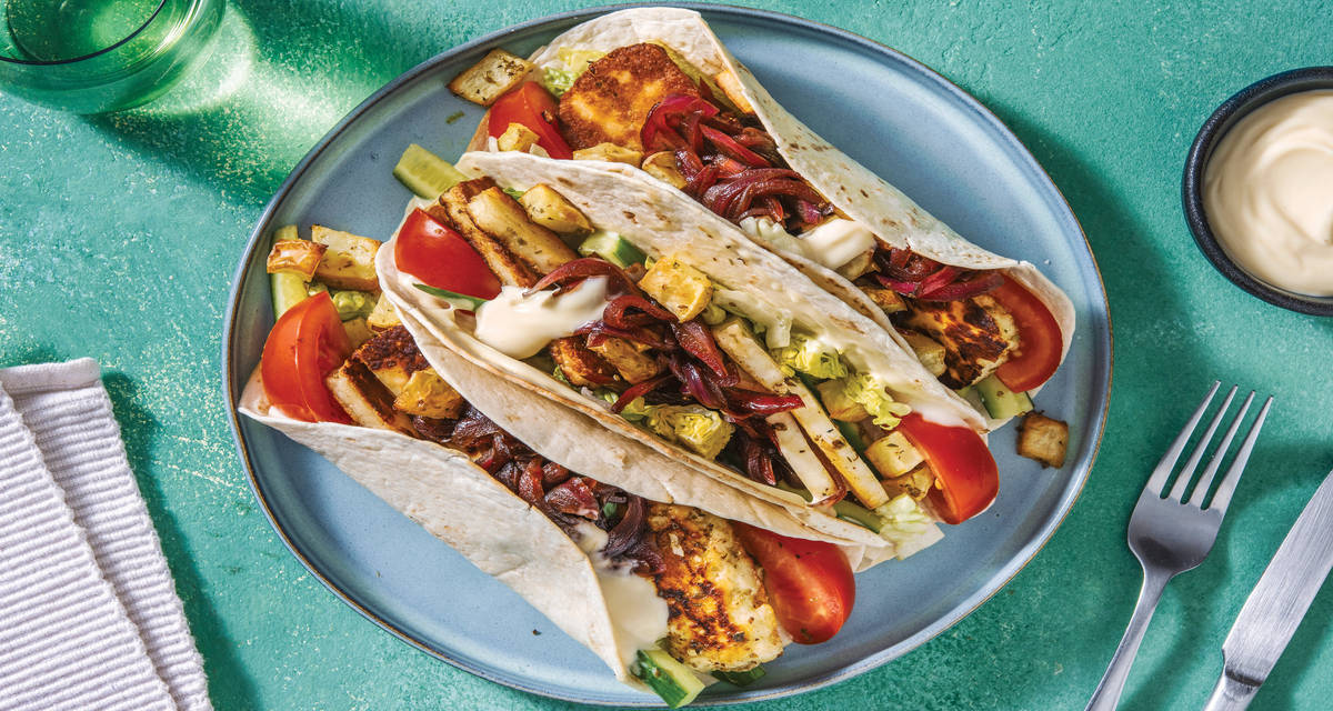 Garlic and Oregano Haloumi Tacos Recipe | HelloFresh