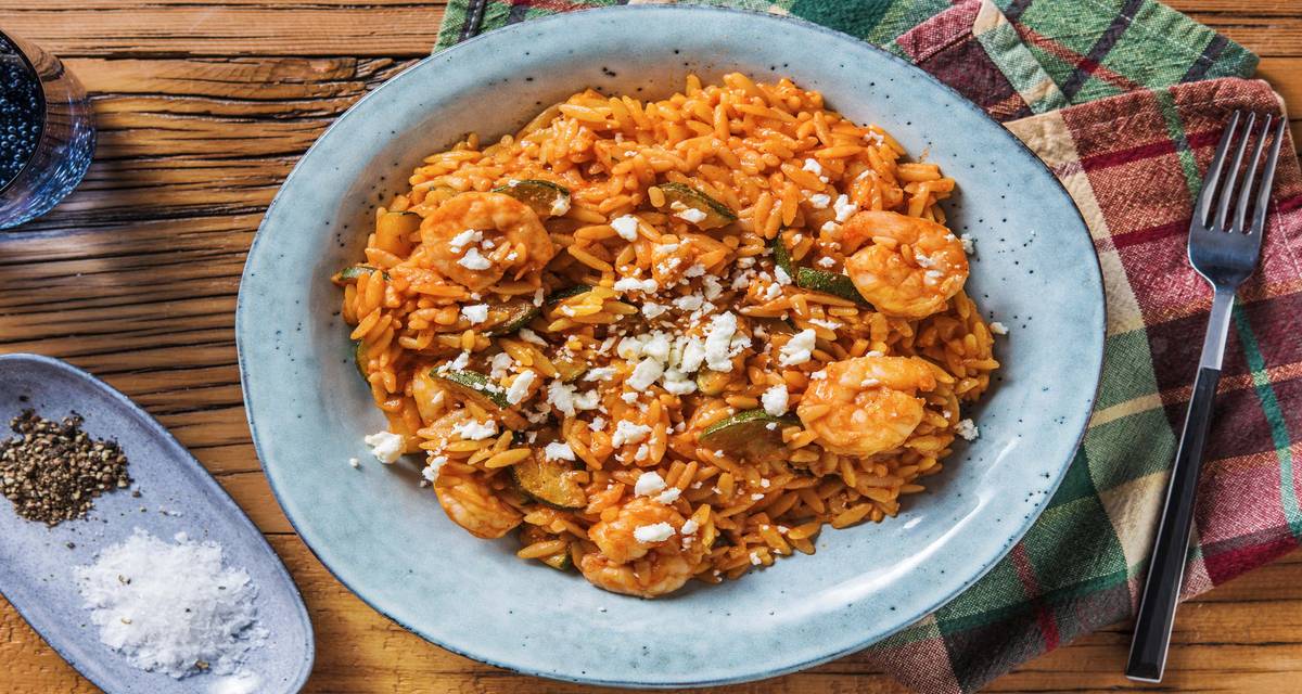 Prawn and Tomato Orzo Recipe | HelloFresh