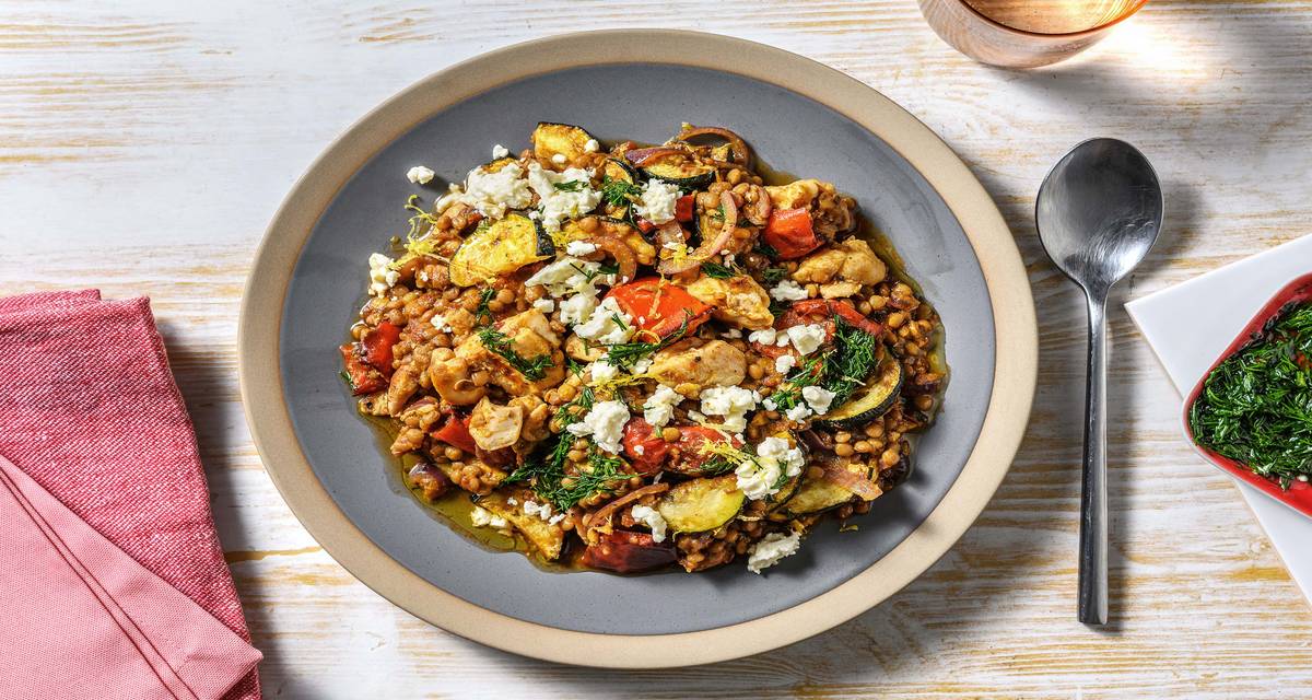 Harissa Chicken and Lentil Jumble Recipe | HelloFresh