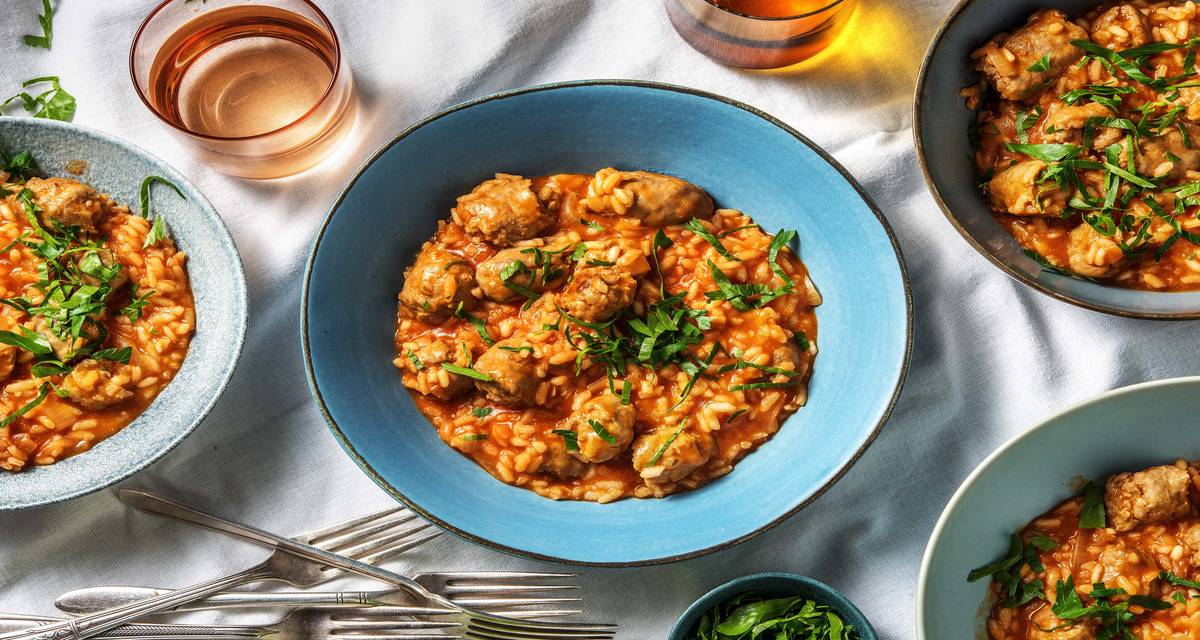 Risotto with Pork Sausages Recipe | HelloFresh