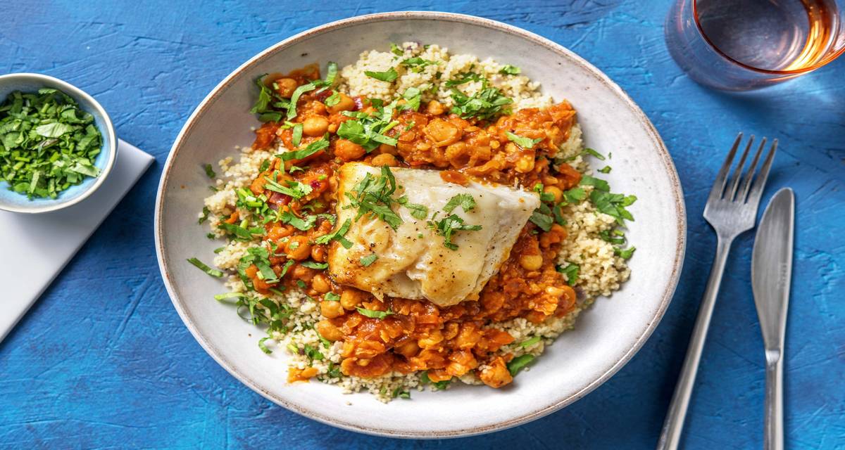 Honey Glazed Cod & Harissa Mixed Bean Stew Recipe | HelloFresh