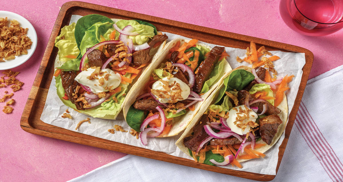Quick Korean-Style Beef Tacos Recipe | HelloFresh