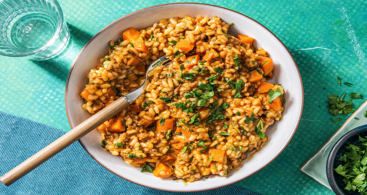 Lamb Bolognese Risotto Recipe | HelloFresh