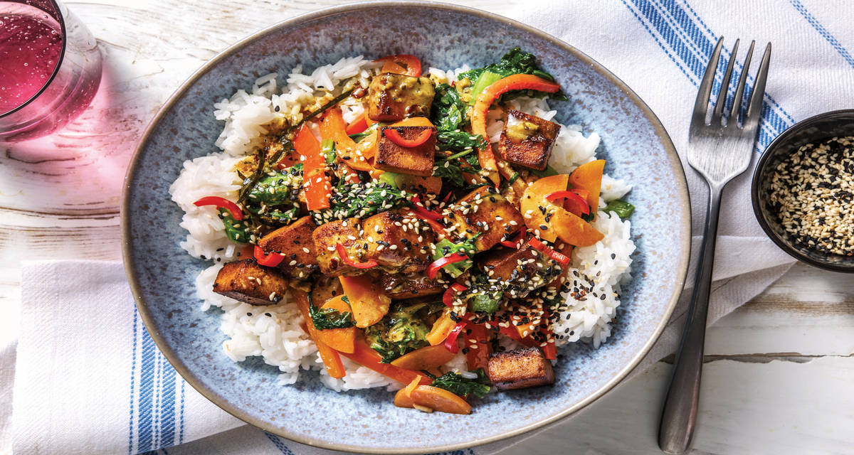 Malaysian Tofu Rice Bowl Recipe | HelloFresh