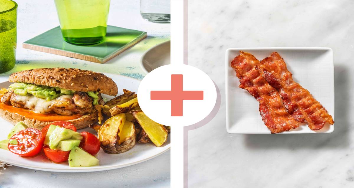 Mexican Cheesy Chicken Burger & Streaky Bacon Recipe | HelloFresh