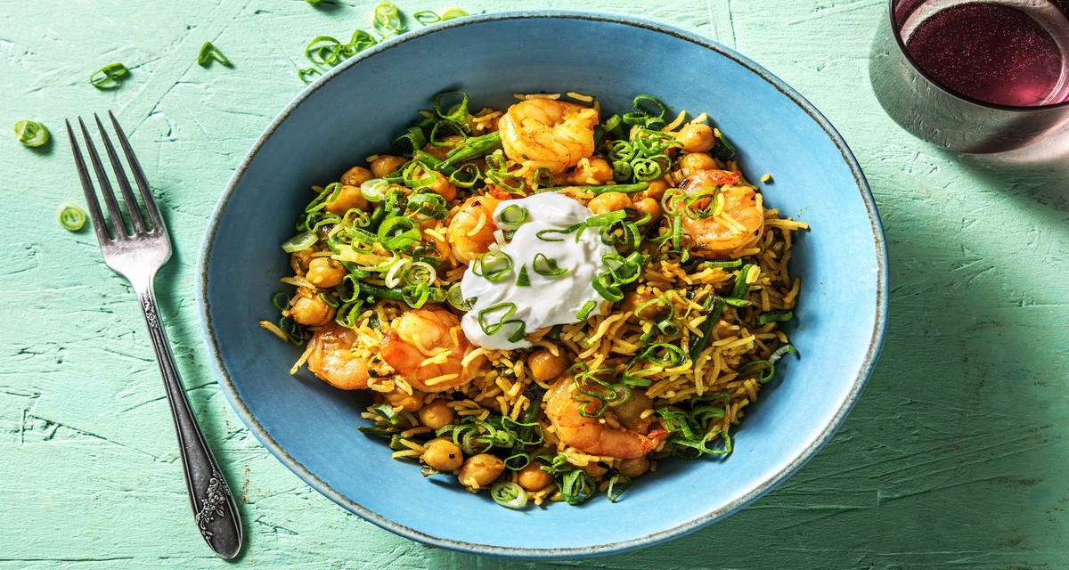Prawn Rice Bowl with Chickpeas Recipe | HelloFresh