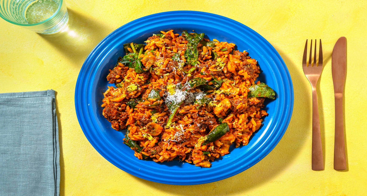 Creamy Sausage Orzo Recipe | HelloFresh