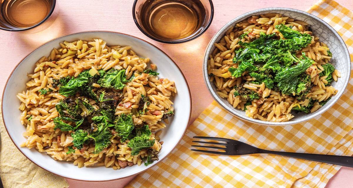 Bacon and Leek Orzotto Recipe | HelloFresh