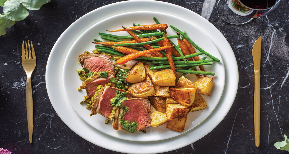 Pistachio-Crusted Lamb Recipe | HelloFresh