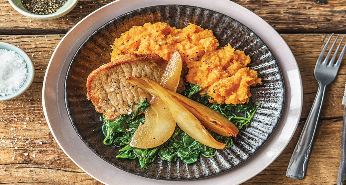 Pork & Caramelised Pears Recipe | HelloFresh