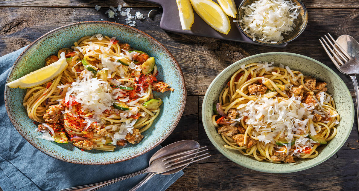 Pork Linguine with Courgettes Recipe | HelloFresh