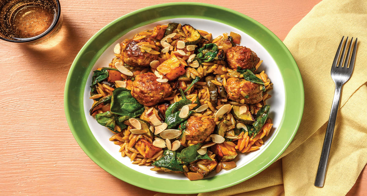 Pork Meatball & Pesto Risoni Recipe | HelloFresh