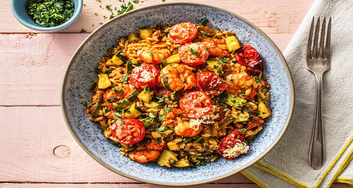 Prawn & Chorizo Orzo Recipe | HelloFresh