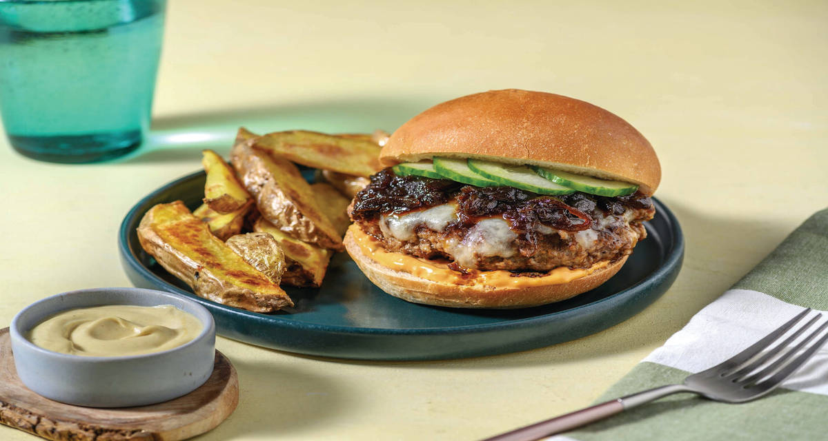 American Beef Cheeseburger & Wedges Recipe | HelloFresh