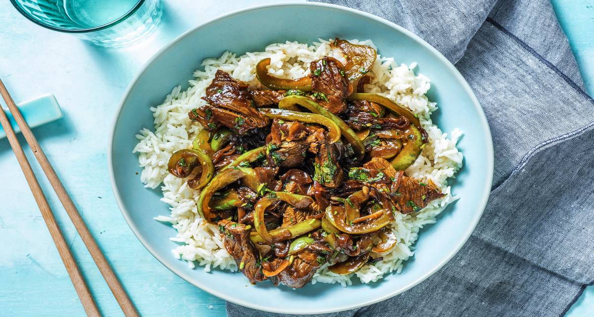 Sticky Beef & Basmati Rice Recipe | HelloFresh