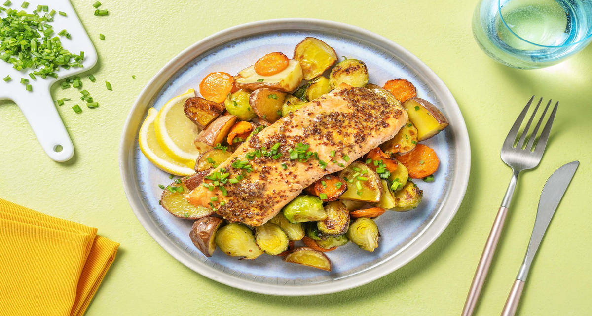 Smart Honey-Mustard Sheet Pan Salmon Recipe | HelloFresh