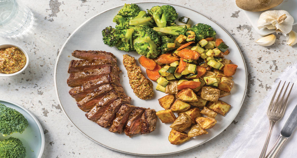 Lemon-Pepper Beef & Wholegrain Mustard Recipe | HelloFresh