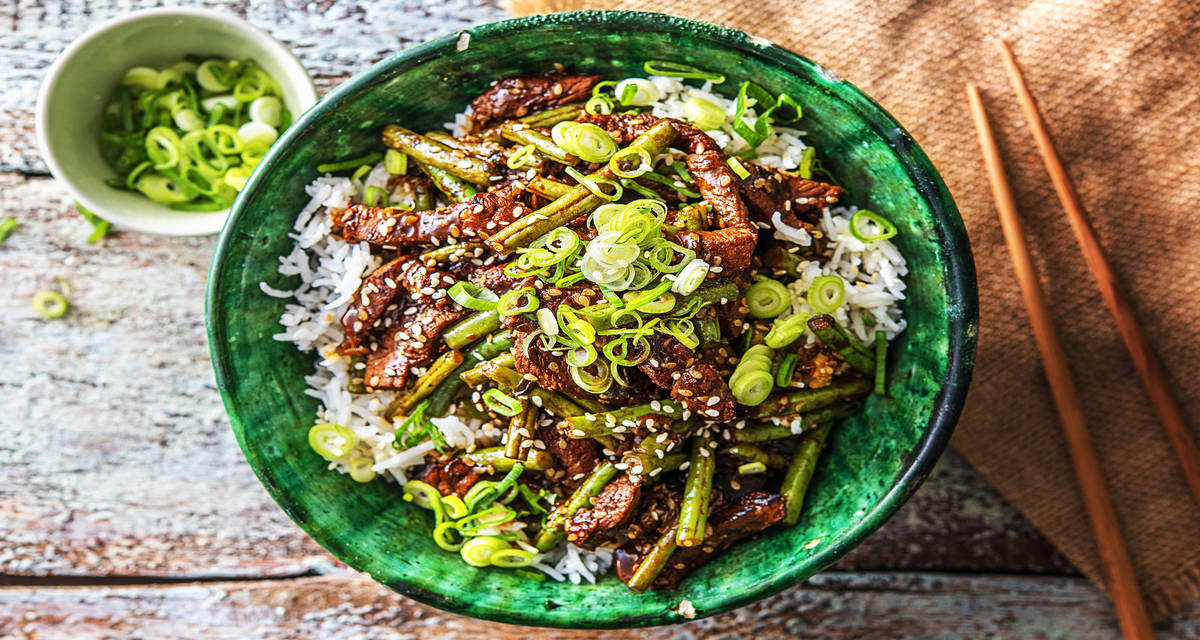 Sesame Beef with Rice Recipe | HelloFresh