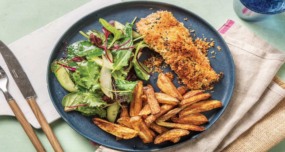 Sesame-Crumbed Salmon Recipe | HelloFresh