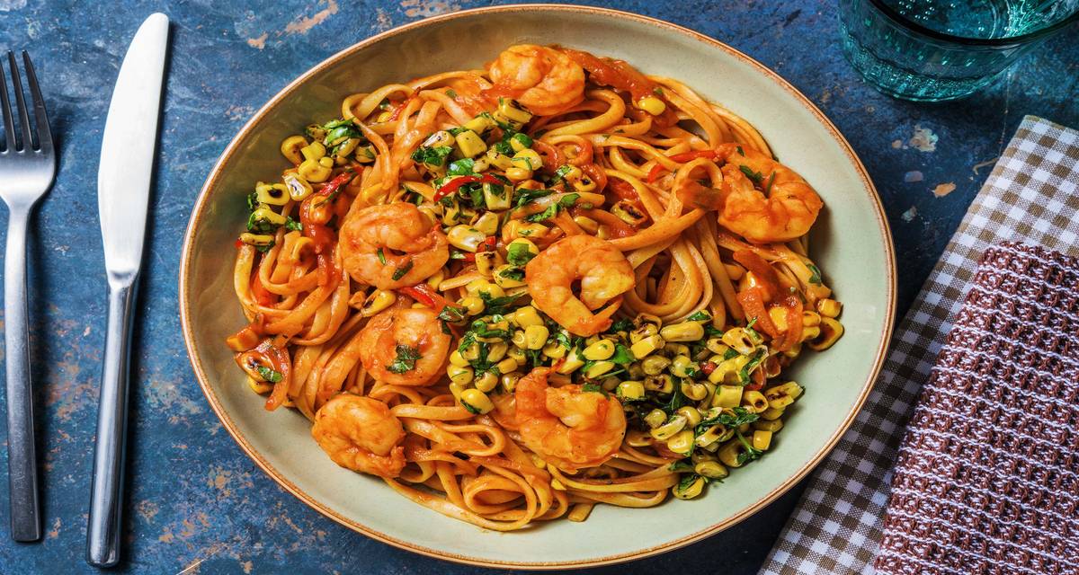 Smoky Prawn Spaghetti Recipe | HelloFresh