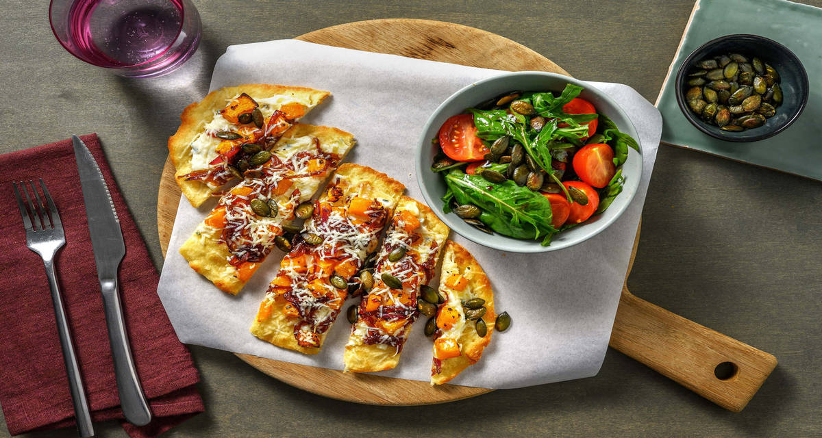 Squash and Caramelized Onion Flatbreads Recipe | HelloFresh