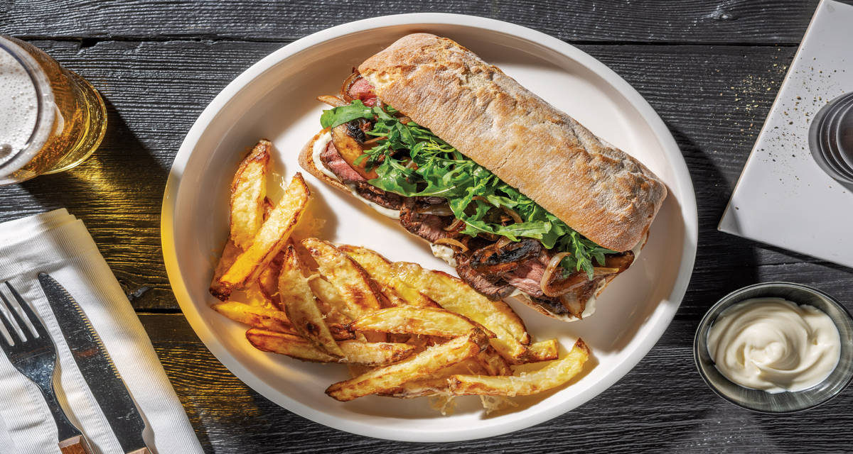 Steak, Onion & Mushroom Ciabatta Recipe | HelloFresh