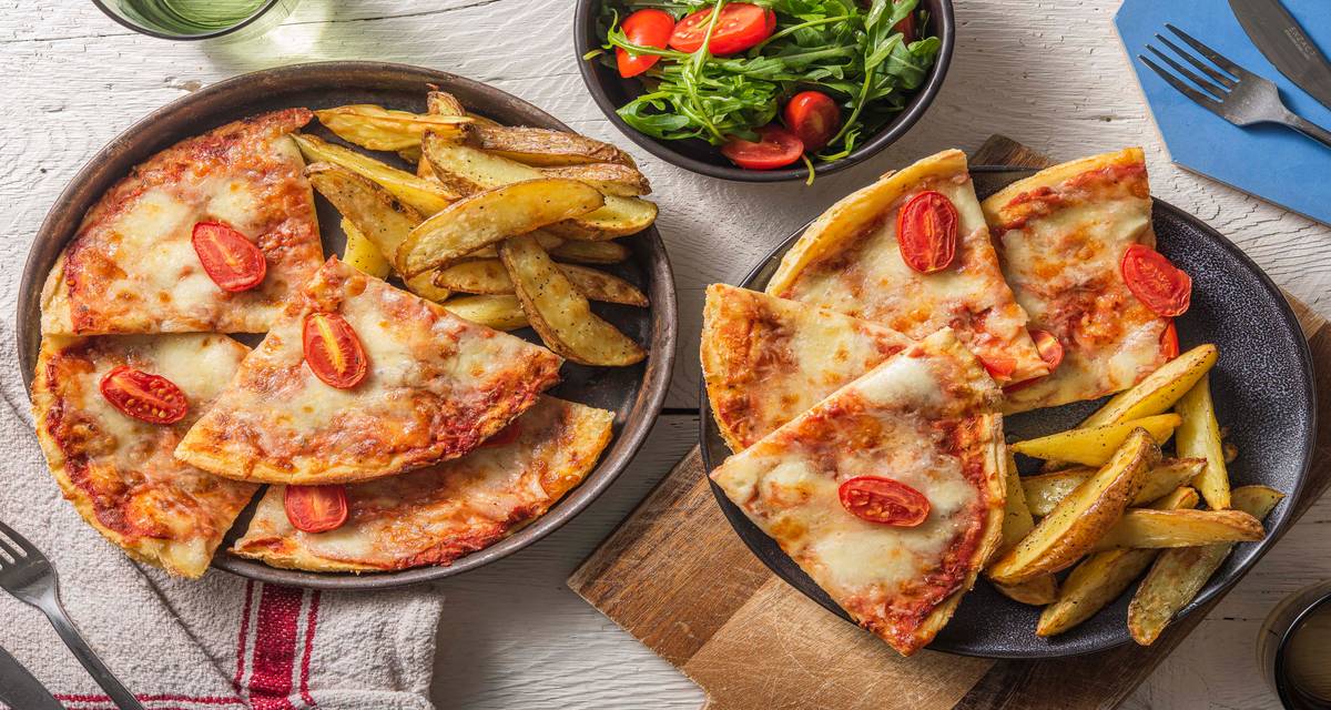 Cheese Pizza with Wedges and Salad Recipe | HelloFresh