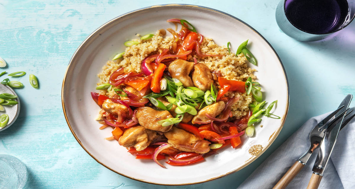 Sweet & Sour Chicken with Bulgur Recipe | HelloFresh