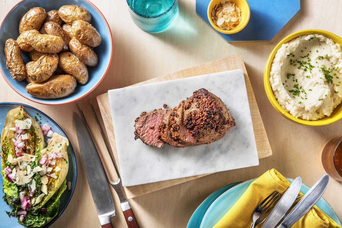 Runderlende met zelfgemaakte honing-mosterdsaus Recept | HelloFresh