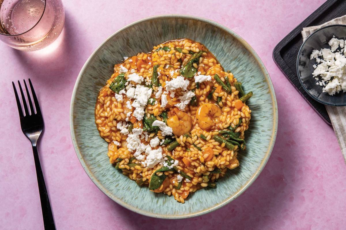 Herby Tomato & Prawn Risotto Recipe | HelloFresh
