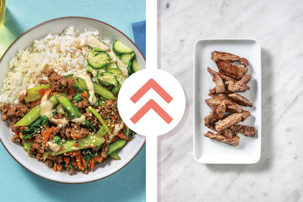 Ginger Beef Strip Rice Bowl Recipe | HelloFresh