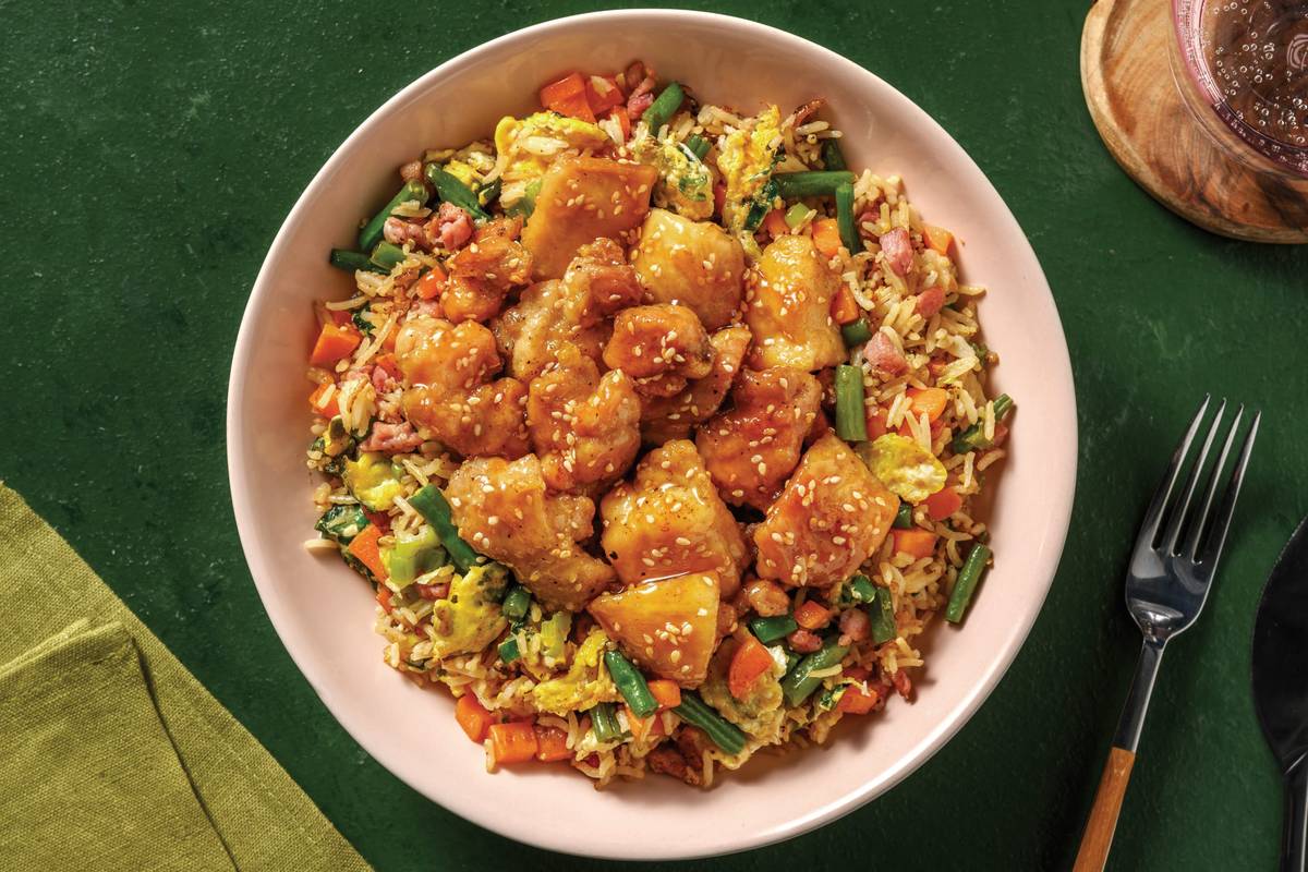 Sticky Sesame Lemon Chicken Recipe | HelloFresh