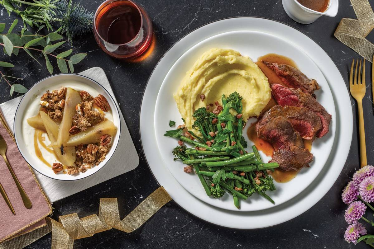 Herby Roast Sirloin Tip & Spring Onion Mash Recipe | HelloFresh