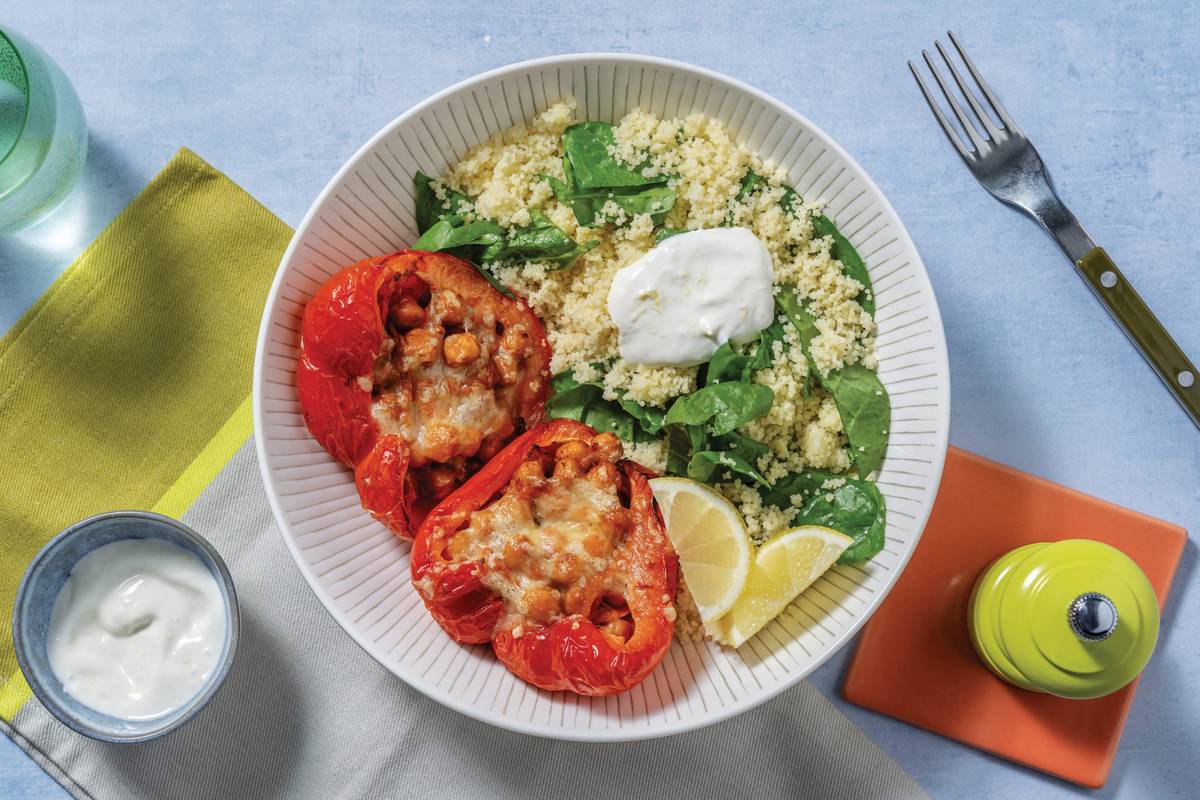 Extra Cheesy Middle Eastern Stuffed Capsicum Recipe | HelloFresh